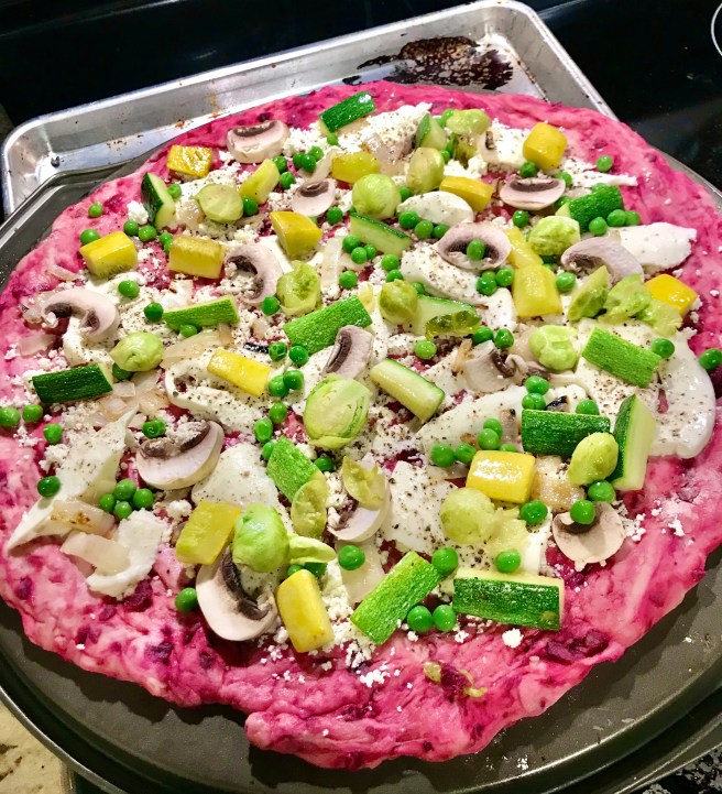 Beet and Spring Veggie Pizza